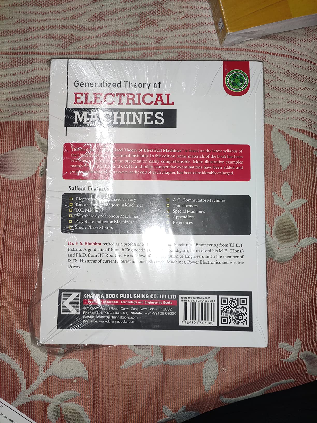 Generalized Theory of Electrical Machines : P. S. Bimhra: Amazon.in: Books
