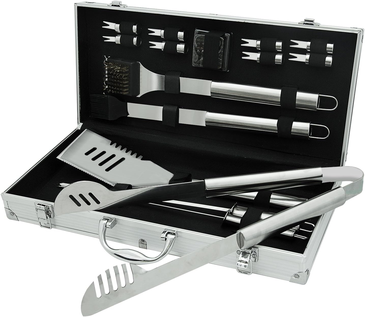 Amazon.com : VIVOHOME Stainless Steel BBQ Grill Tool Kit with Aluminium ...