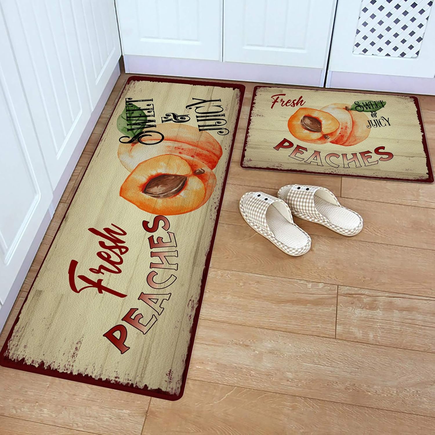 Amazon.com : Kitchen Rug and Mats 2 Pieces Anti Fatigue PVC Floor Mat ...