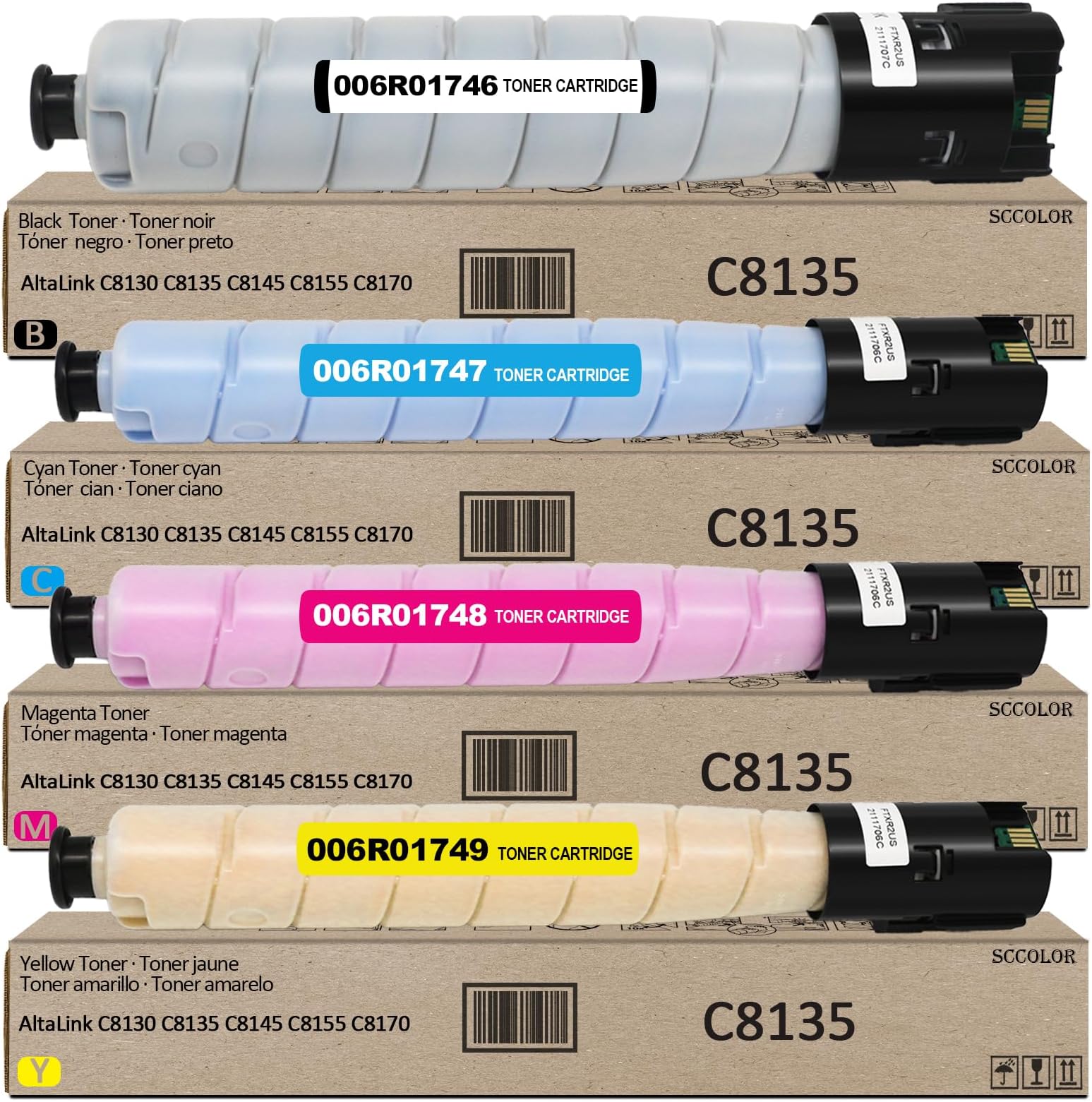 Amazon.com: Altalink C8130 C8135 Toner Cartridge Set Replacement for ...