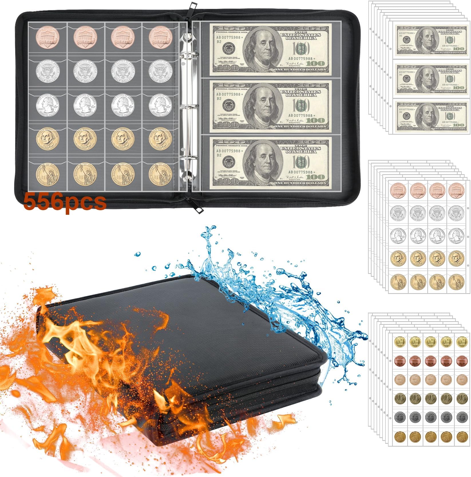 Amazon.com: Yamahiko Coin Collection Book Holder for Collectors, 466 ...