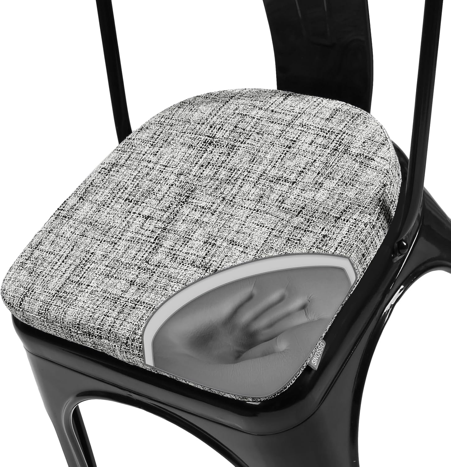 Amazon.com: SINOSSO Memory Foam 14" Metal Chair Cushion 1 Piece, Modern ...