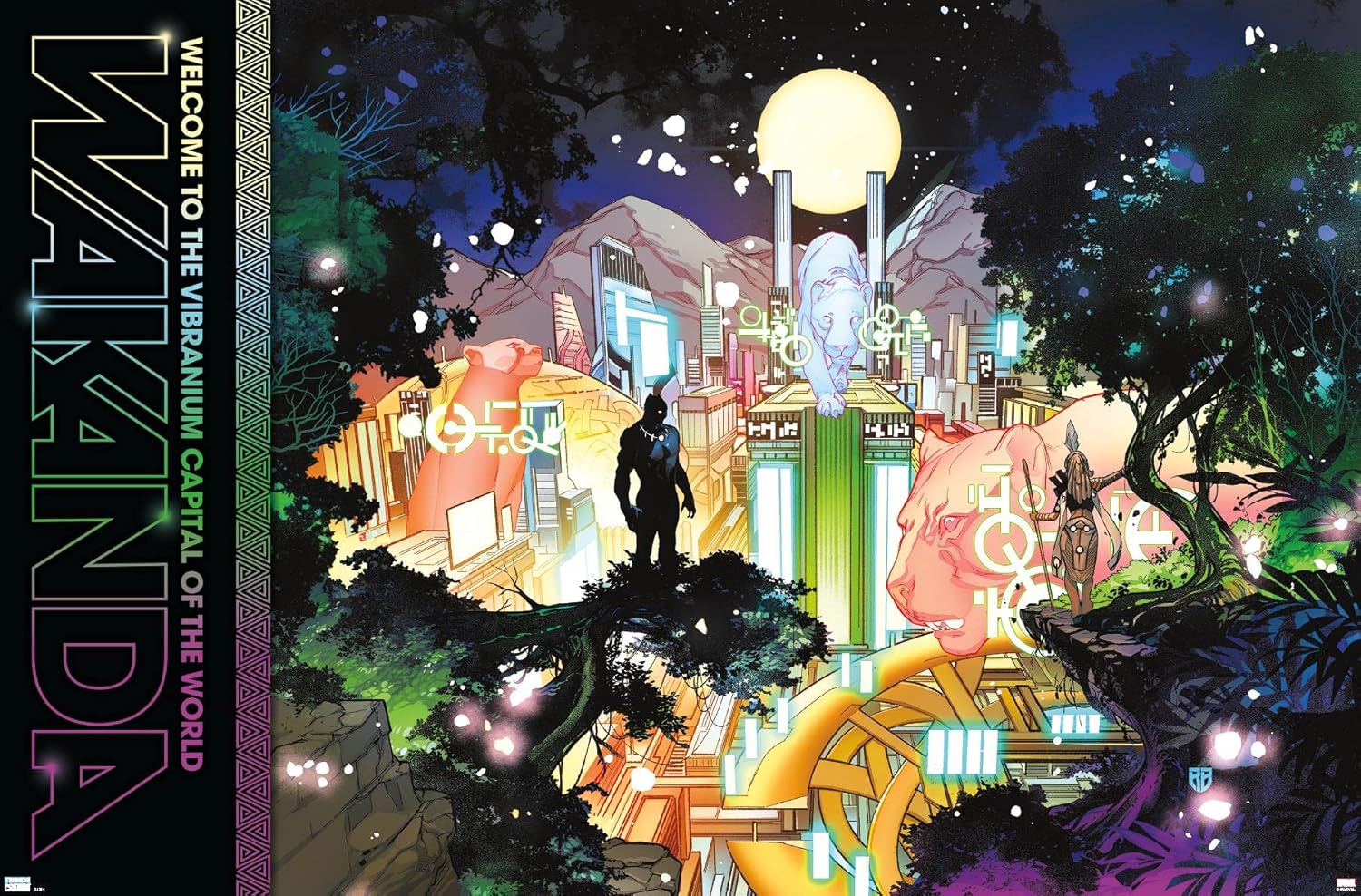 Amazon.com: Trends International Marvel: Hero Lands - Wakanda 2 Wall ...