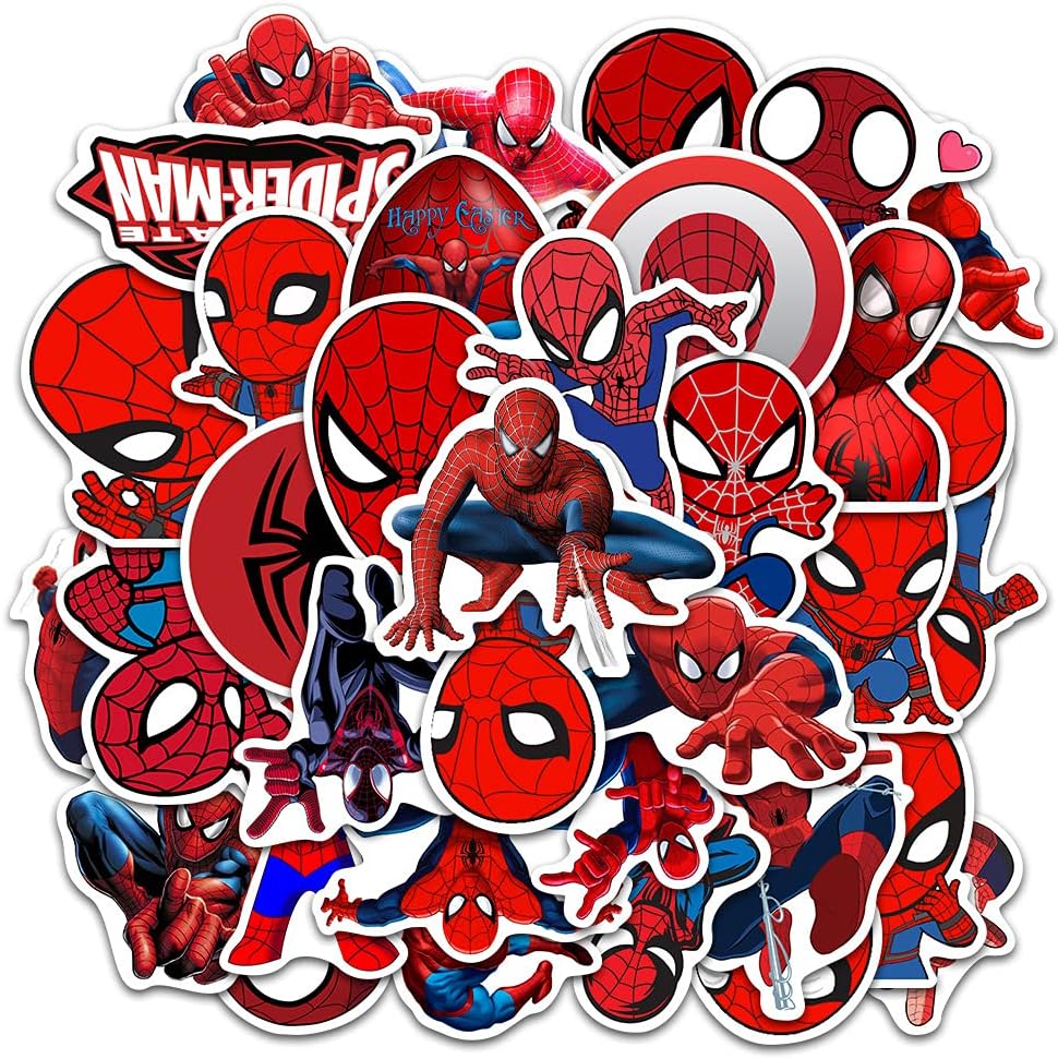 35 Pcs Spider-Man Stickers for Kids,Superhero Stickers for Water Bottle ...