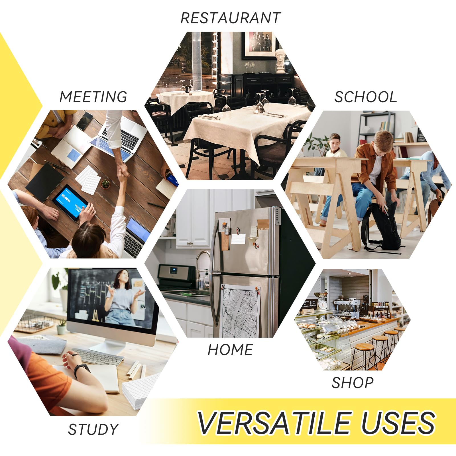 Snapklik.com : 200 PCS Index Cards 4x6, White Flash Cards, Lined Note ...