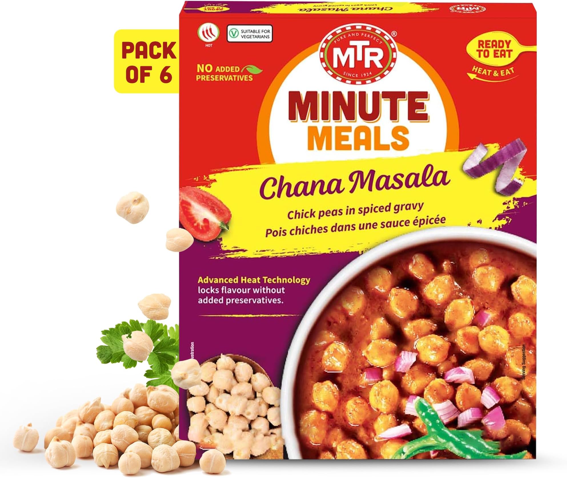 Amazon.com : MTR Ready To Eat Dishes Mix (Channa Masala, Pack of 6 ...