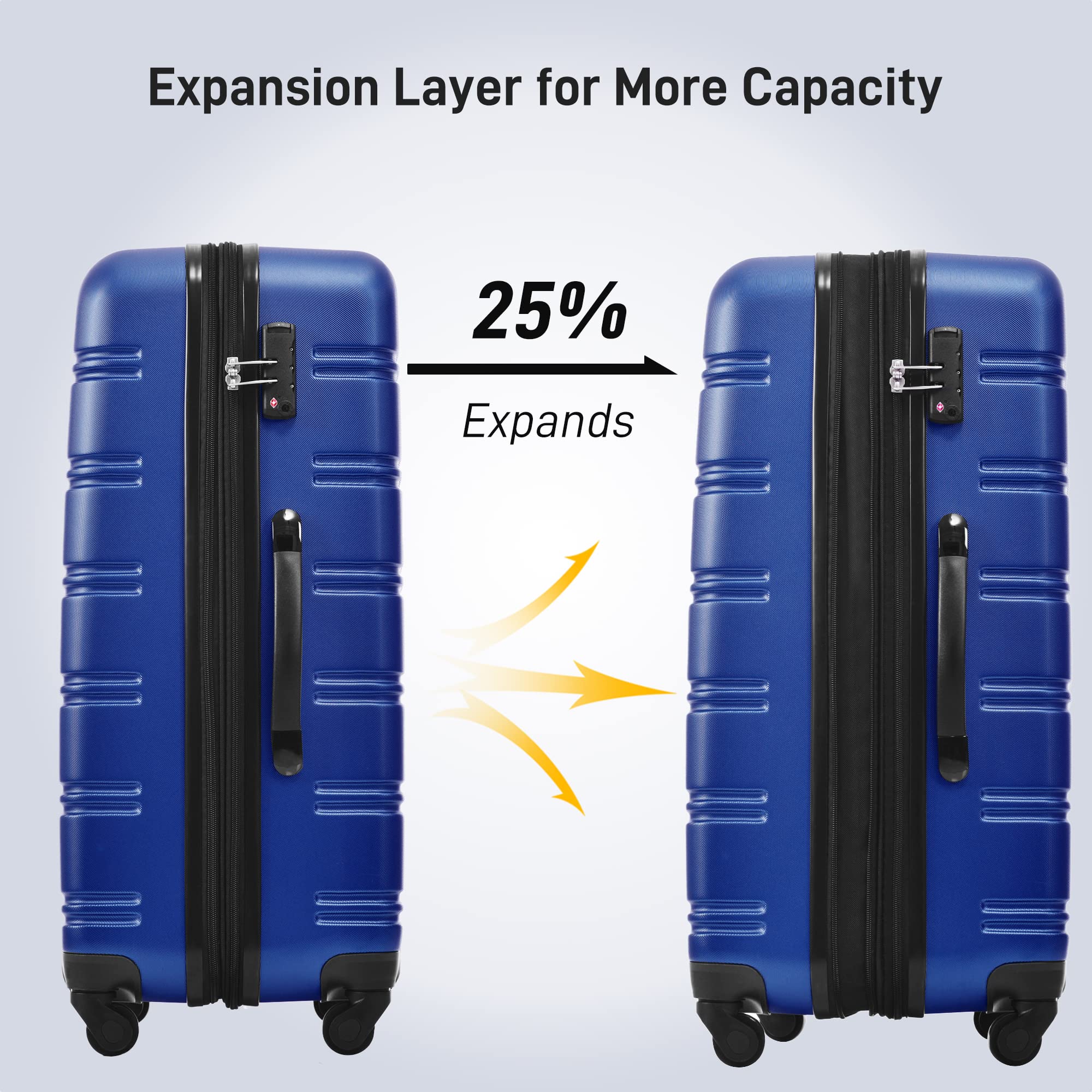 Snapklik.com : Merax Luggage Sets Of 3 Piece Carry On Luggage Airline ...
