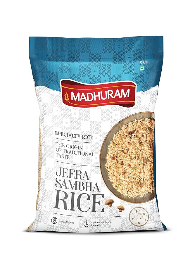MADHURAM Jeera Samba Rice 5kg : Amazon.in: Grocery & Gourmet Foods