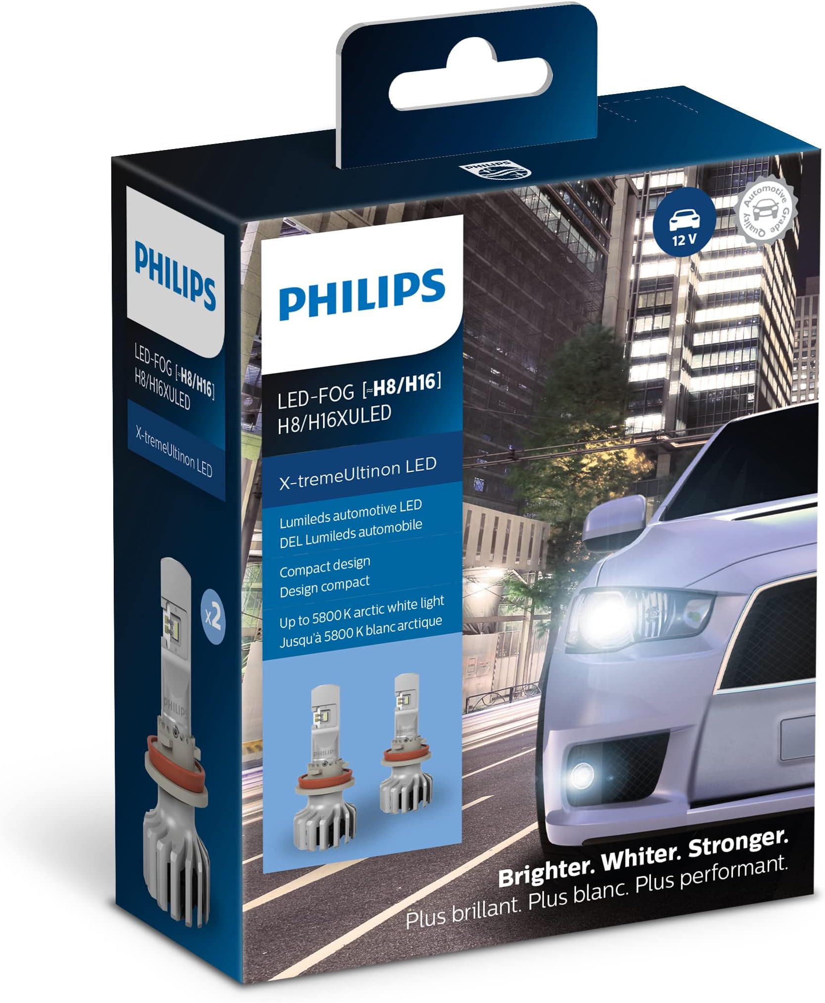 Philips Automotive Lighting H8/H16 X-tremeUltinon - foco antiniebla LED ...