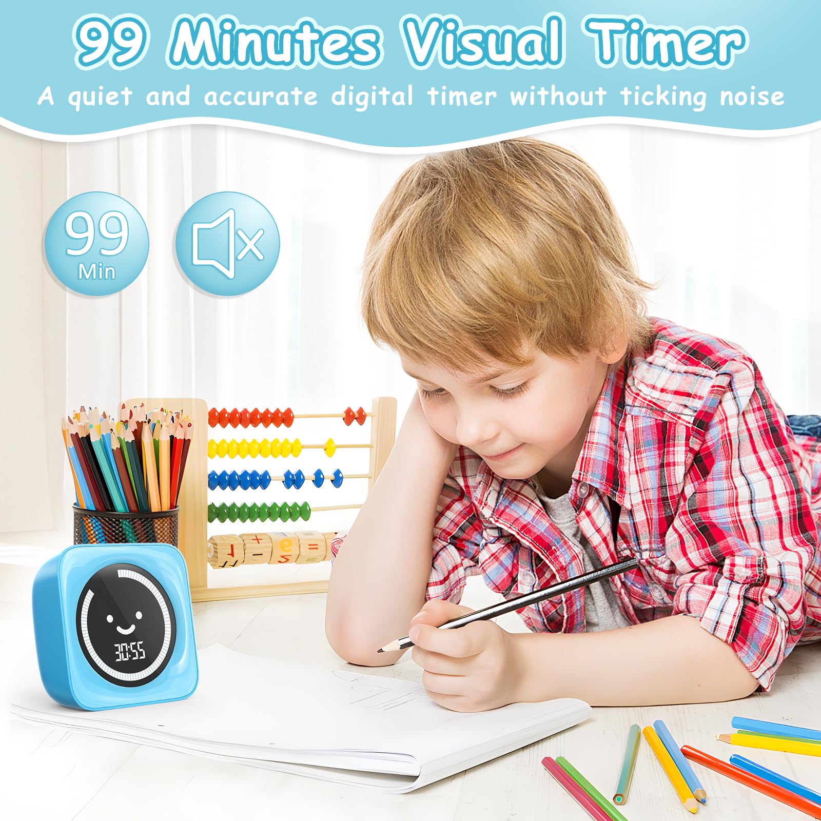 Snapklik.com : Visual Timer For Kids, 99 Minute Digital Cute Kids ...