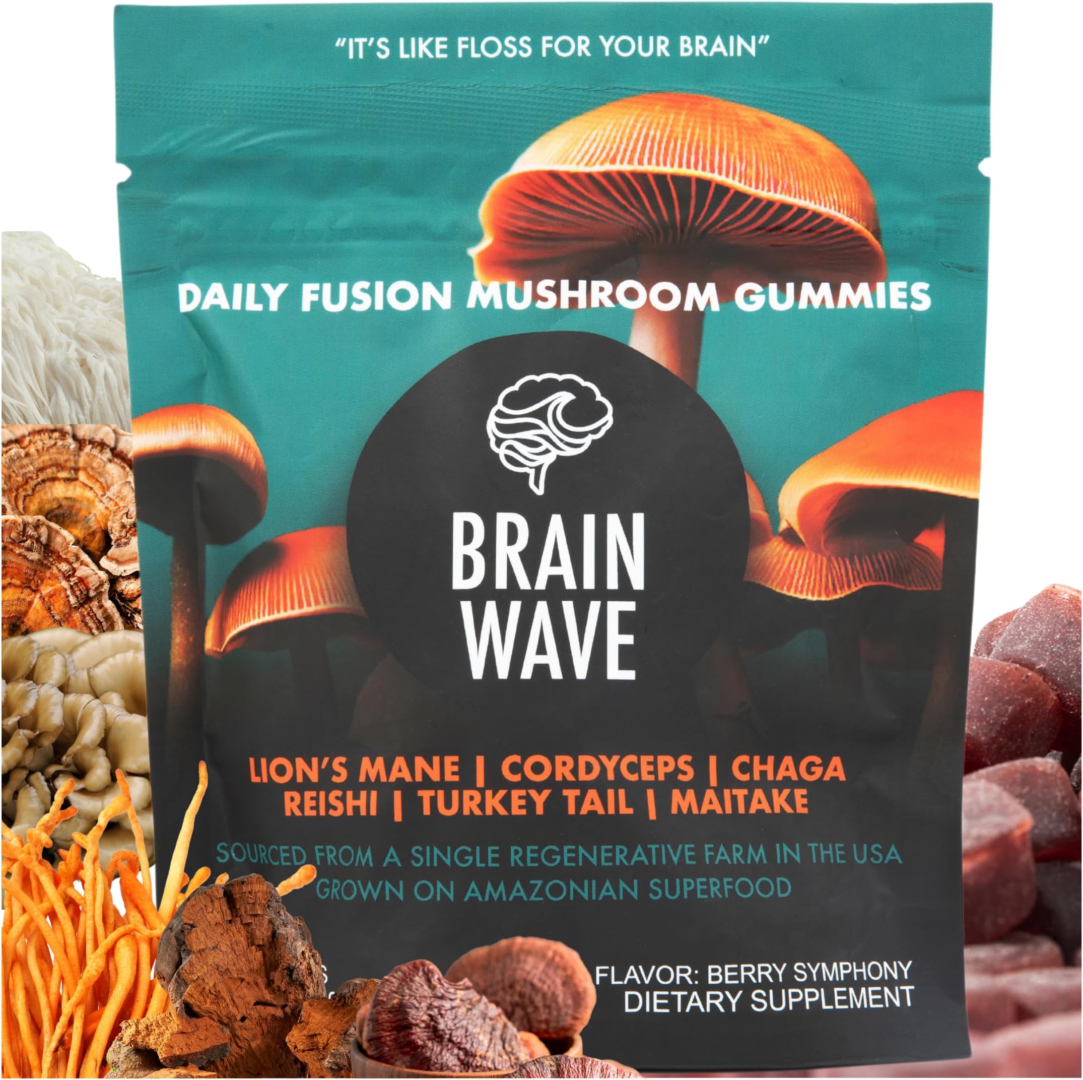 Amazon.com: FOCL Lions Mane Mushroom Gummies - Mushroom Supplement for ...
