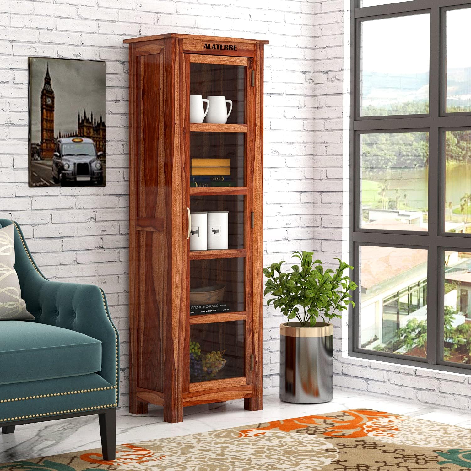 KD FURNITURES Wood Book Shelf for Home Library | Wooden Book Shelf ...