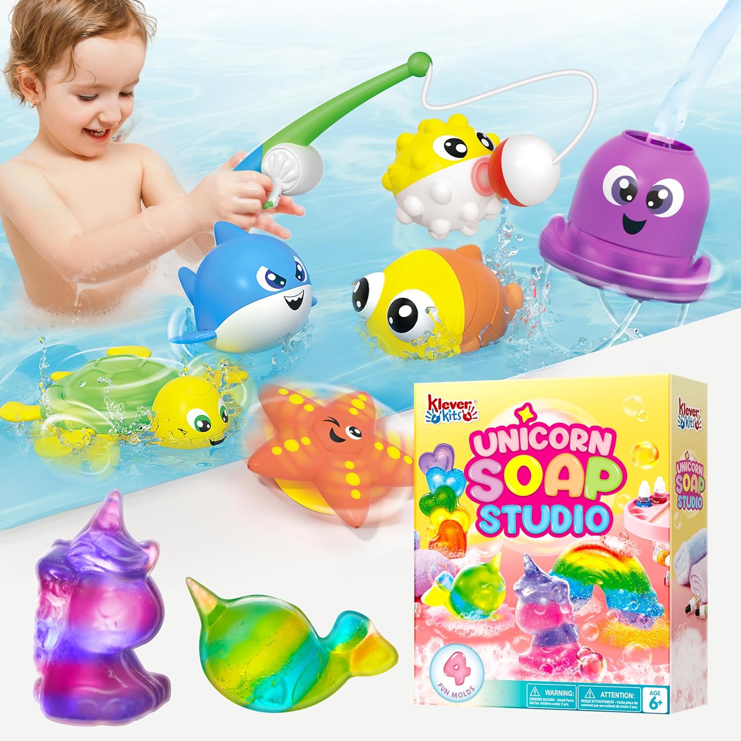 Amazon.com: Klever Kits Soap Making Kit & JOYIN Baby Bath Toy Set - DIY ...