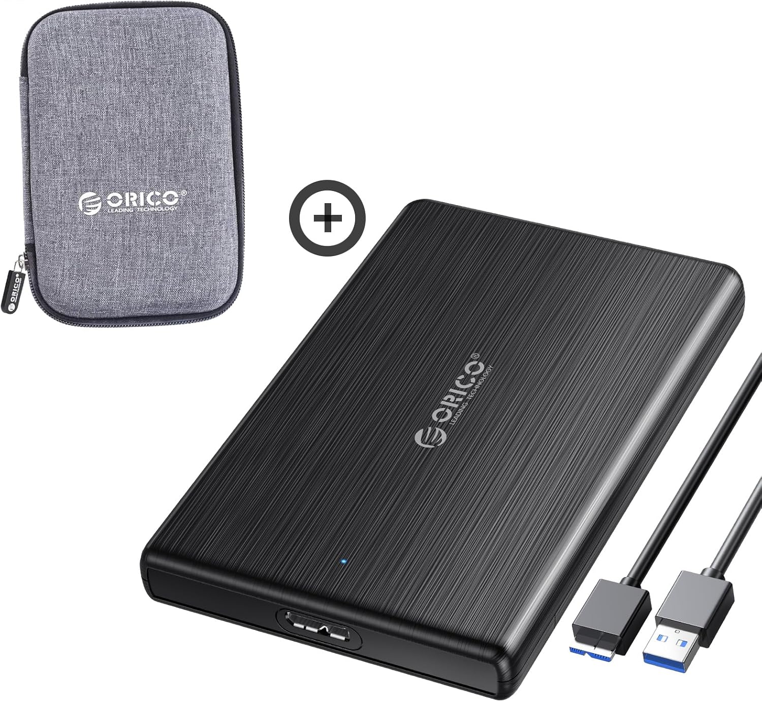 Amazon.com: ORICO 2.5 Hard Drive Enclosure for 2.5" SATA HDD/SSD 2189U3 ...