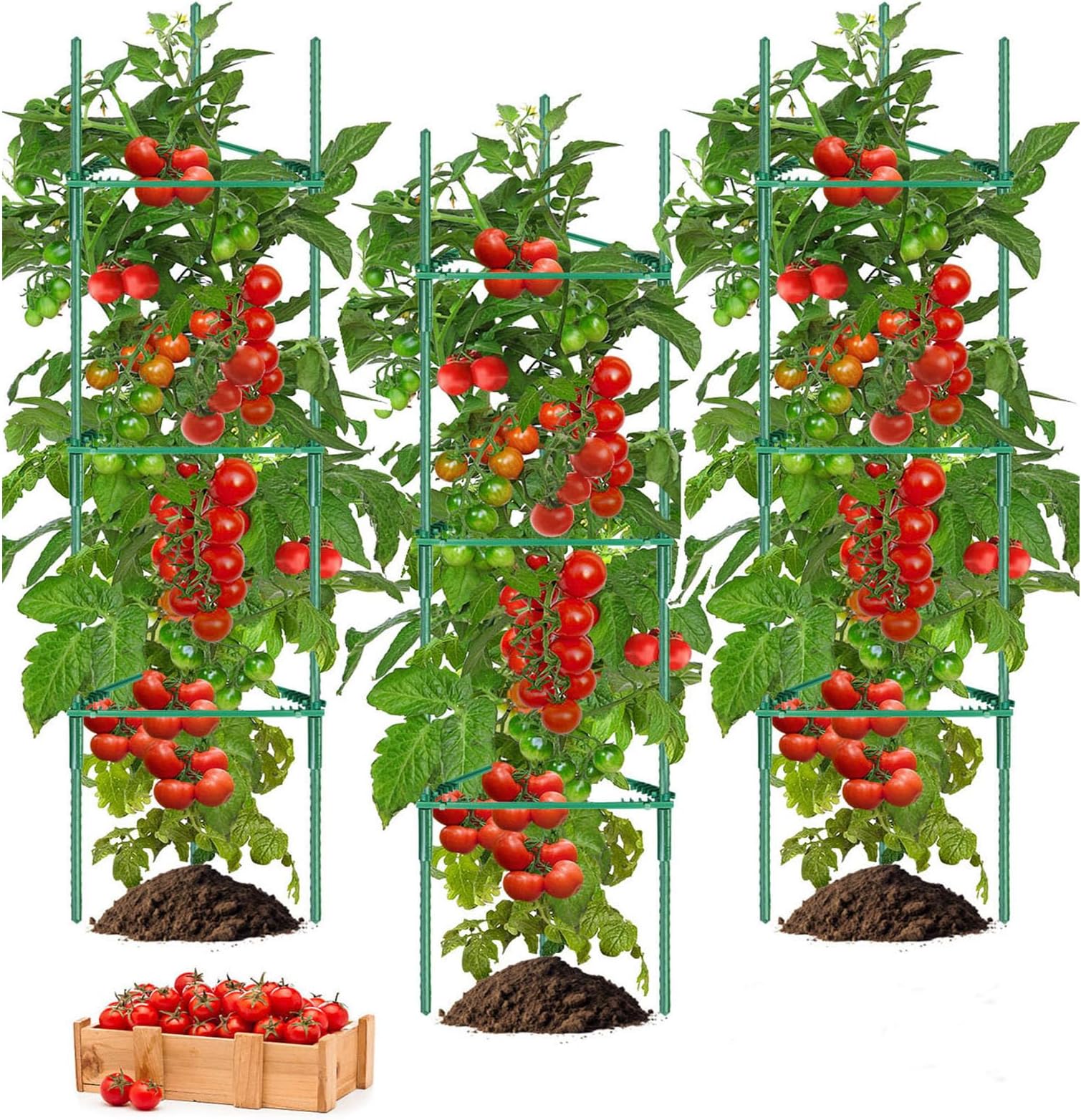 Amazon.com : Tomato Cage Sturdy Tomato Cages, 3 Pack, Tomato Plant cage ...