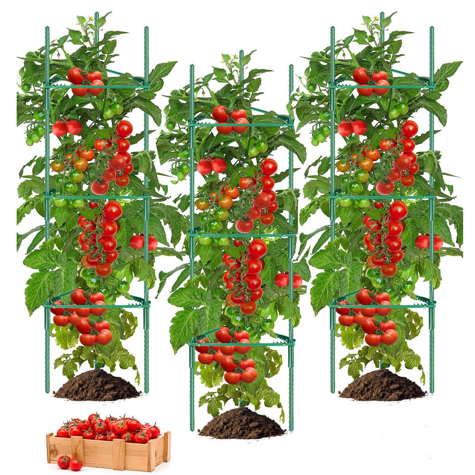 Snapklik.com : Tomato Cage 3 Packs Tomato Cages For Garden, 48 Inches ...