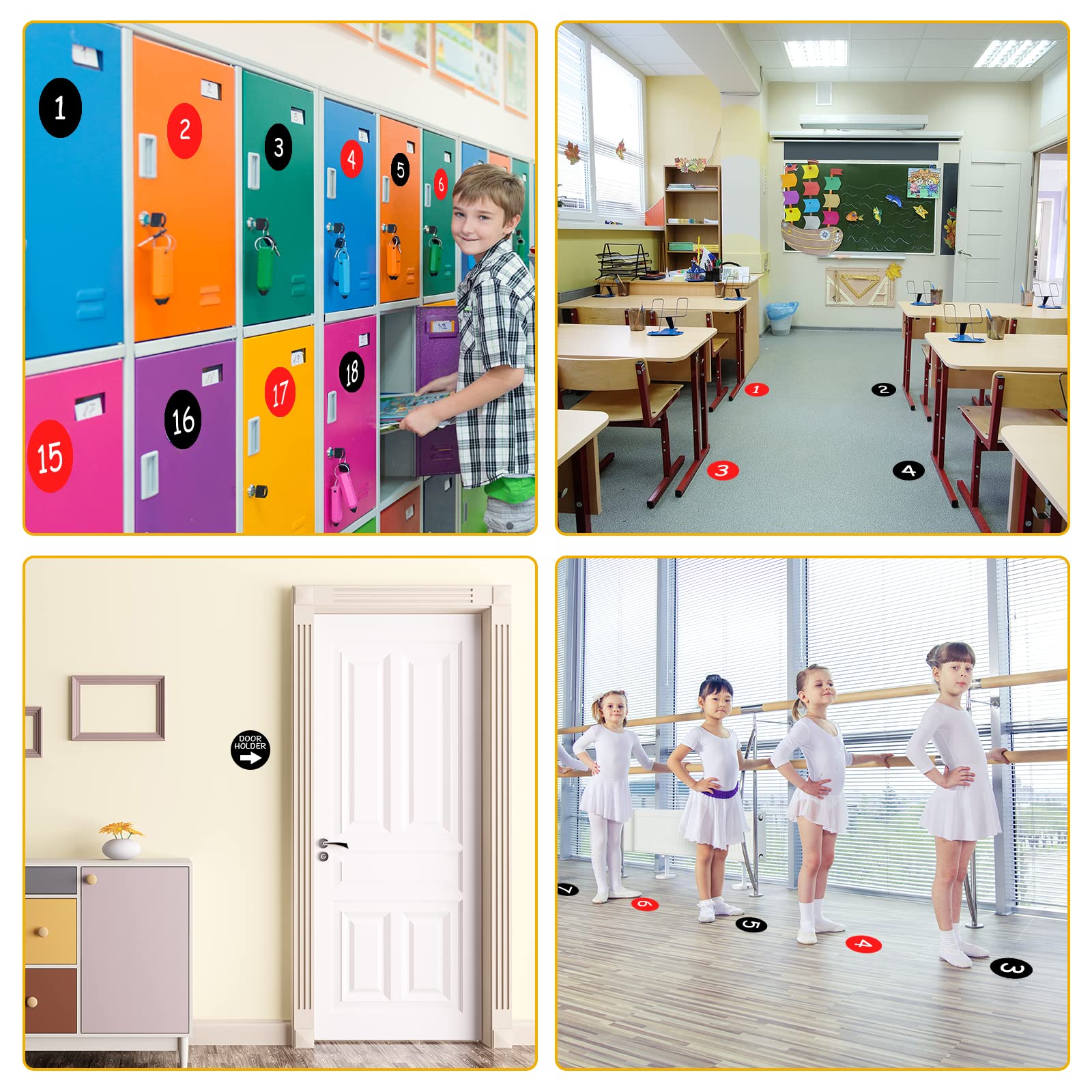 Snapklik.com : IKAYAS Classroom Floor Dots Vinly Floor Stickers ...