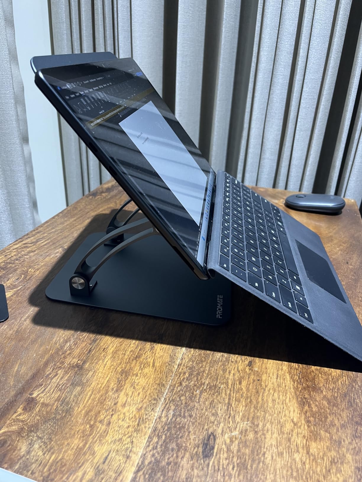 Promate Deskmate-6 Ergonomic Multi-Level Aluminum Laptop Stand, Sleek ...