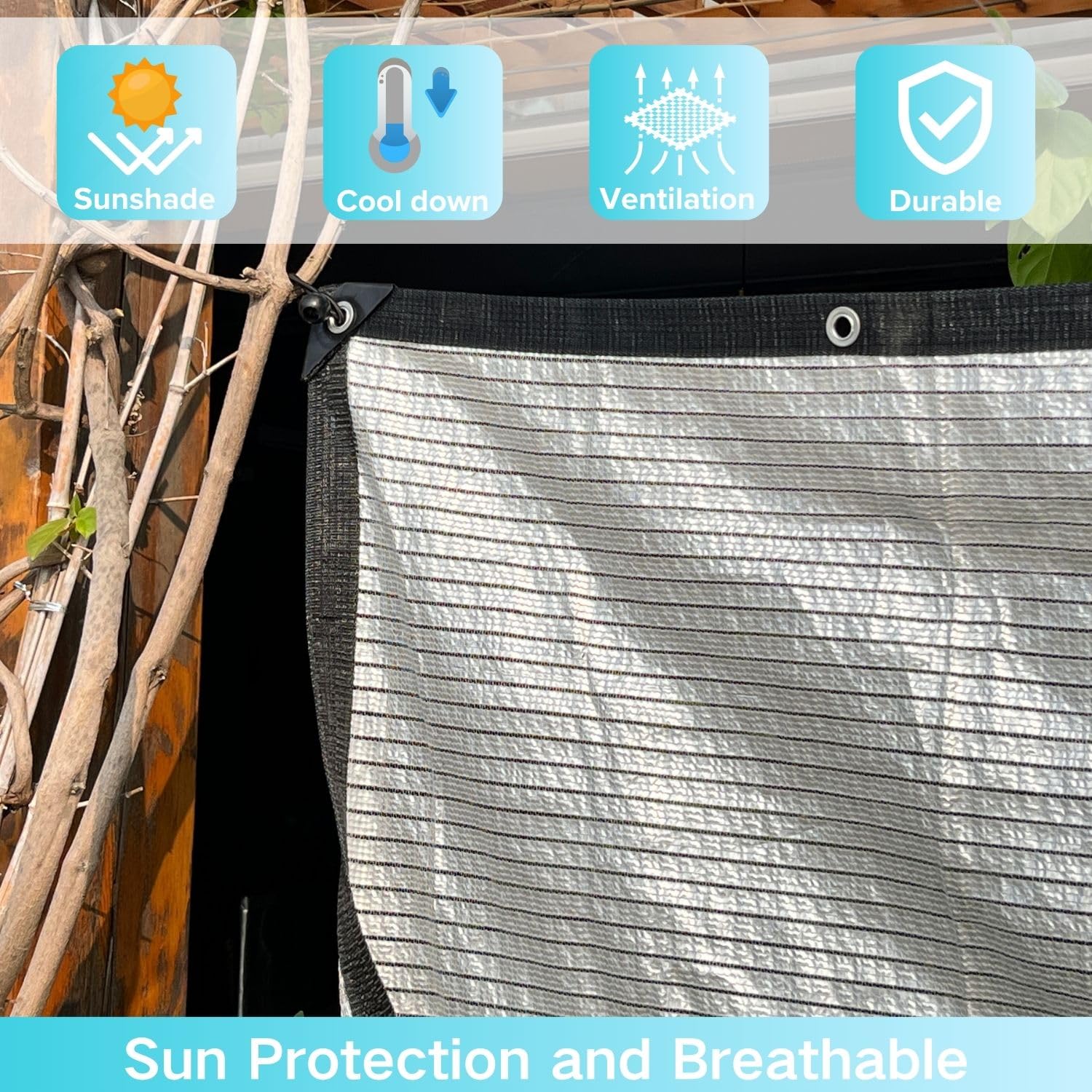 Snapklik.com : BeGrit Aluminet Shade Cloth 75%-80% Aluminum Shade Cloth ...