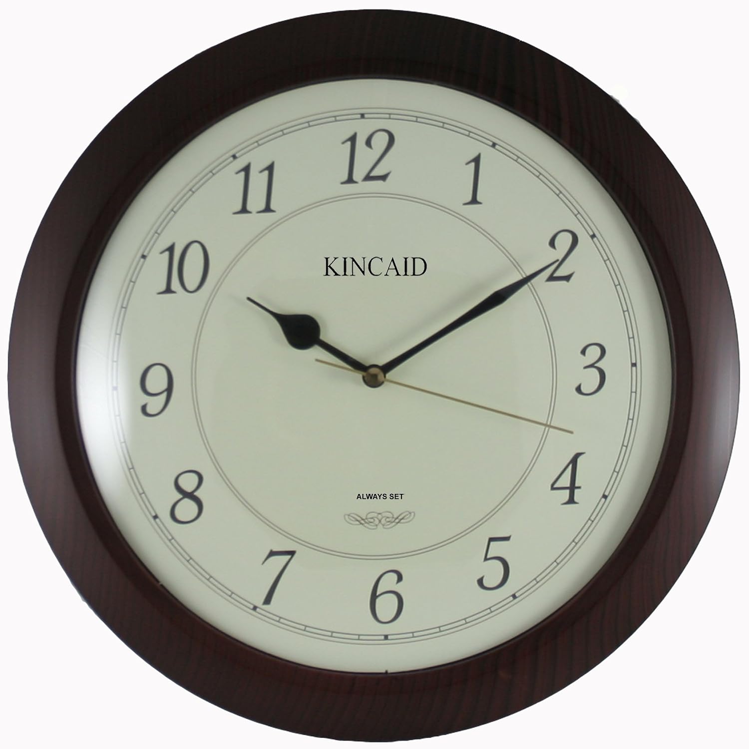 Amazon.com: Kincaid Always Set ™ Mahogany Wall Clock : Home & Kitchen