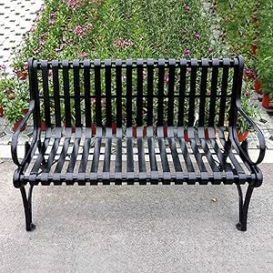 Amazon.com: ManiCrown Garden Bench Patio Bench Metal Bench, Weatherproof Outdoor Porch Bench ...