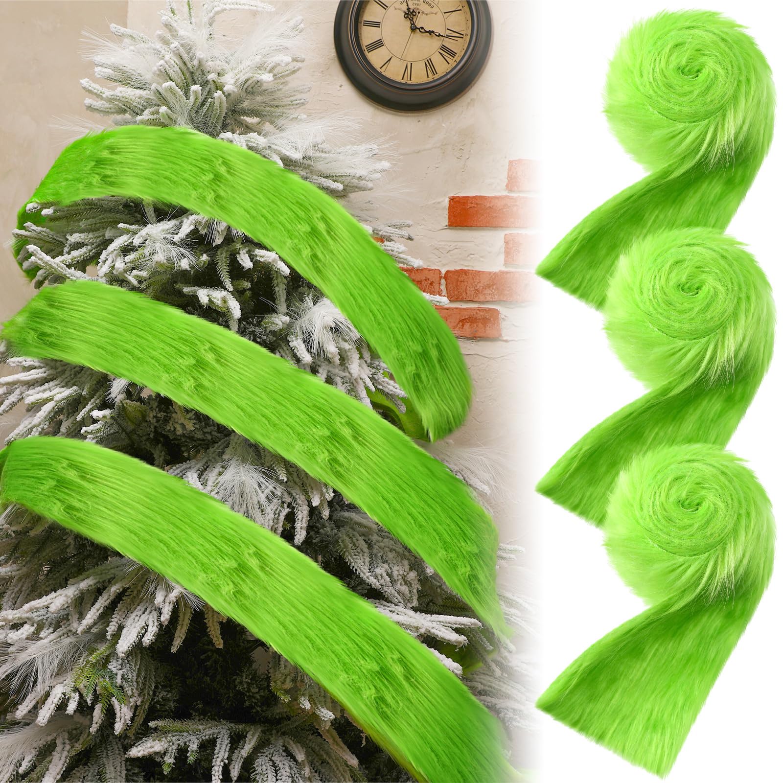 Amazon.com: Geosar 3 Pcs Winter White Faux Fur Trim 4 x 178 Inches Fur ...