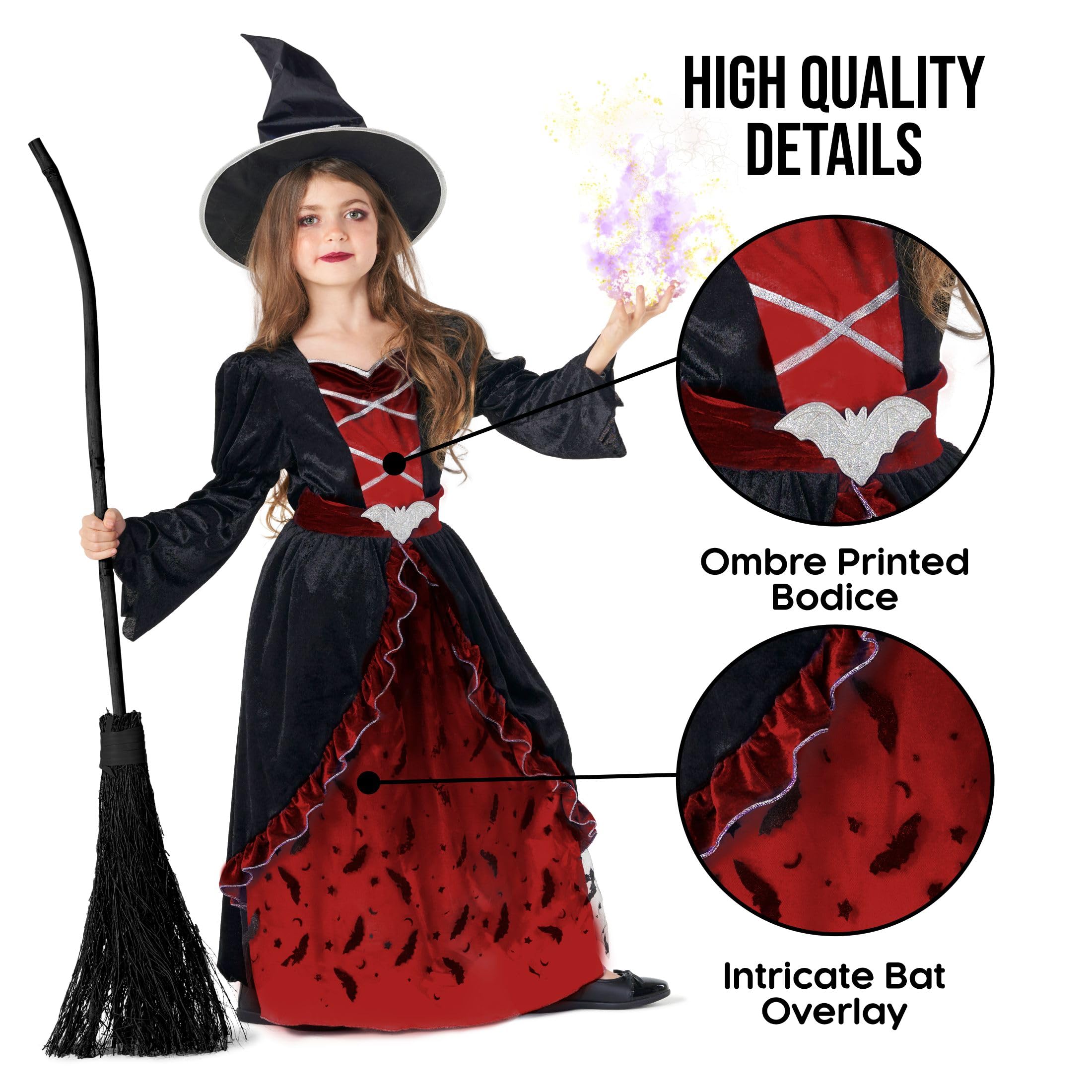 Morph Costumes Red Witch Costume Kids Witch Costumes For Girls ...