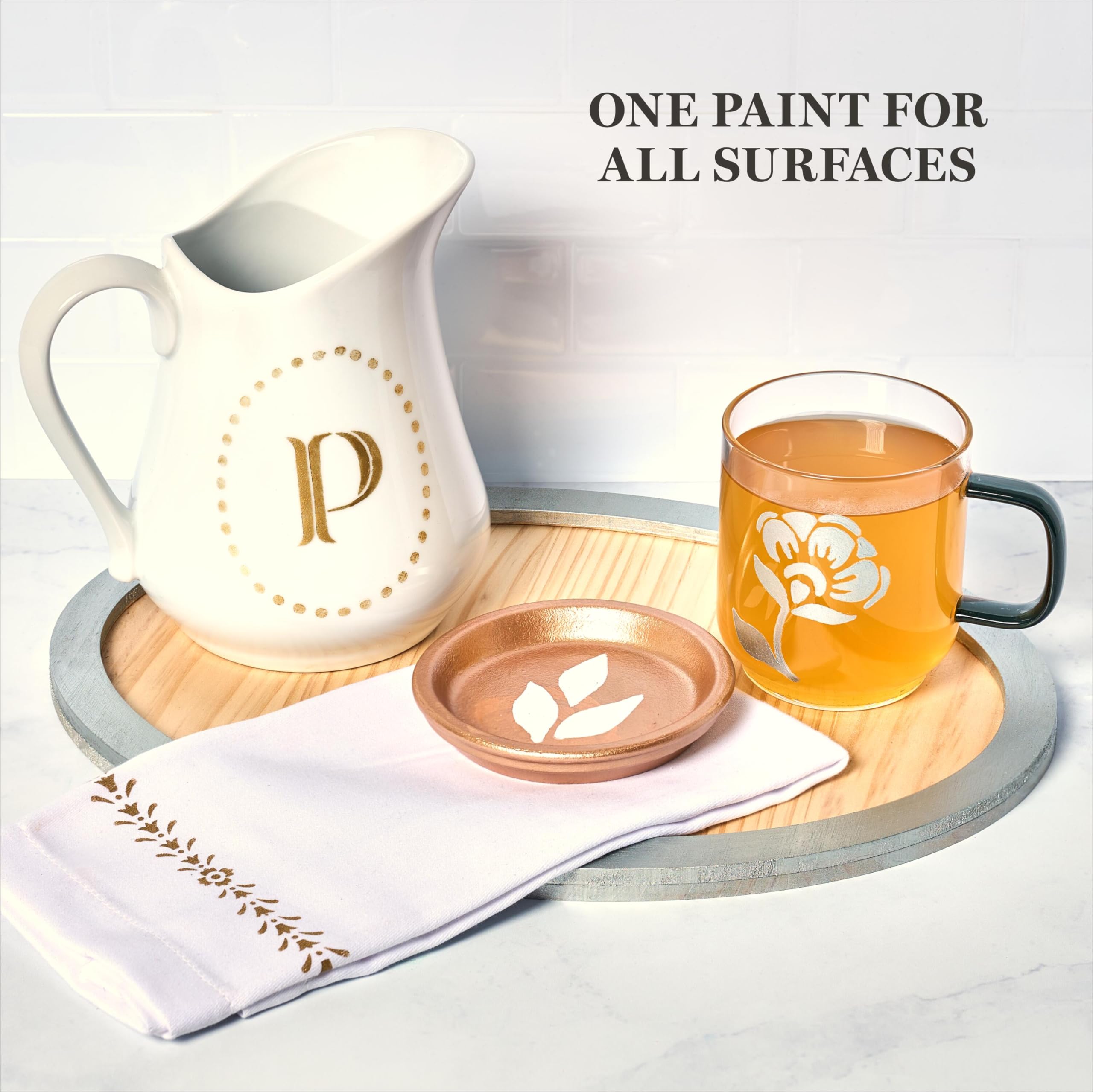 Snapklik.com : Craft Paint, Rose Gold, 8 Fl Oz Premium Metallic Finish ...