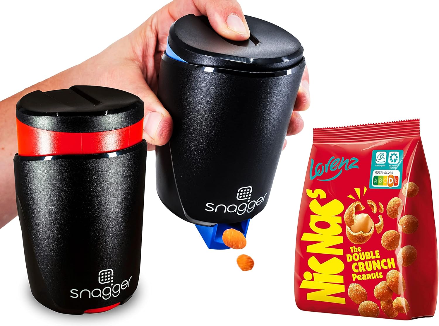 snagger Double pack – The snack dispenser / clean hands when snacking ...