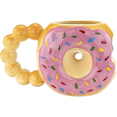 Ceramic Donut Mug - Delicious Chocolate Glaze Doughnut Mug with ...