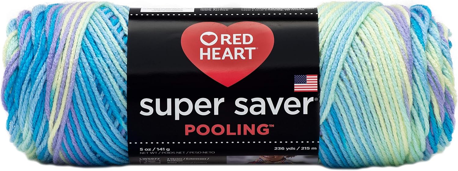 Amazon.com: RED HEART Super Saver Yarn, Pooling - Stillwater