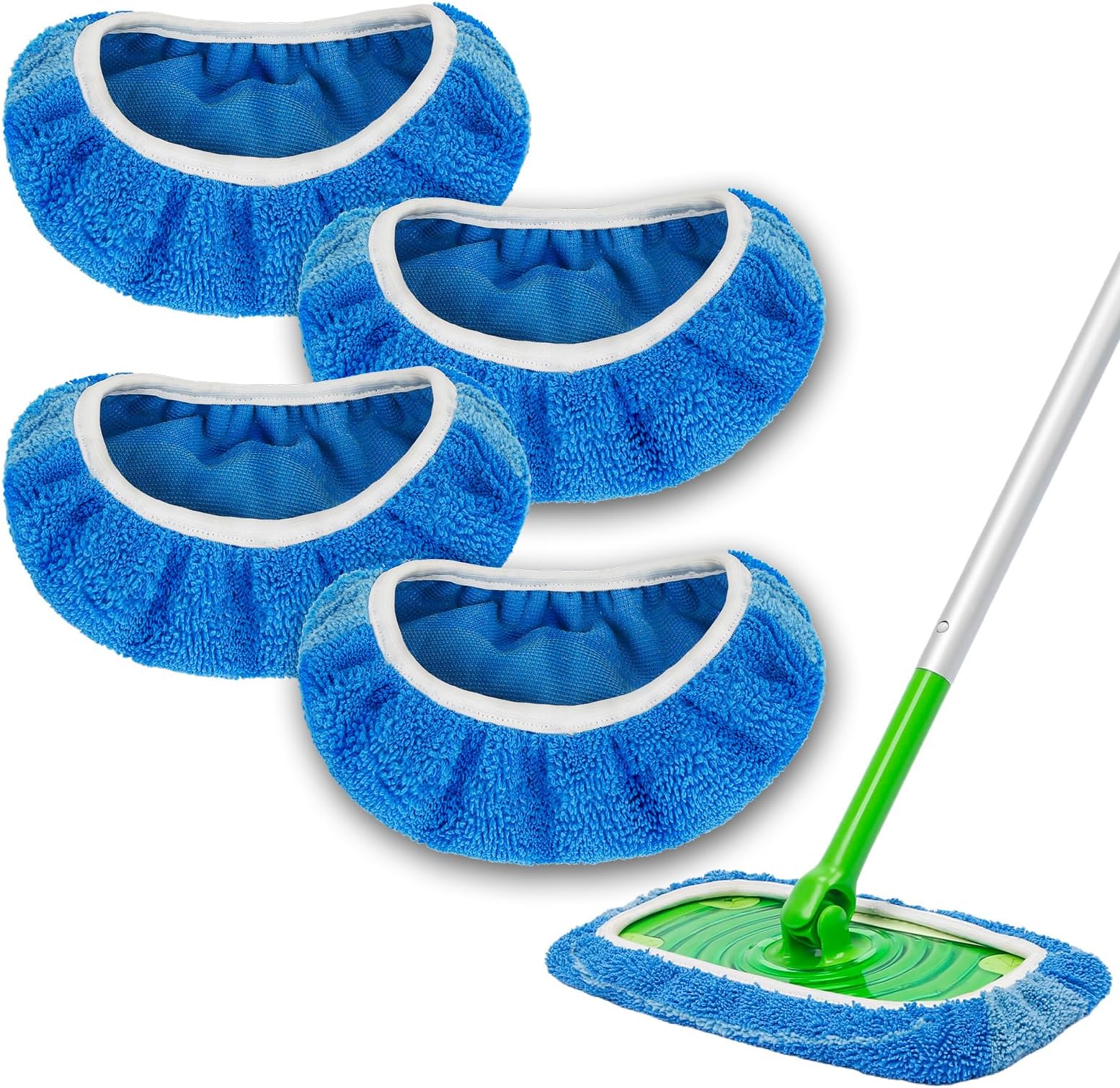 Amazon.com: KMAKII 6 Pack Reusable Microfiber Mop Pads Compatible with ...