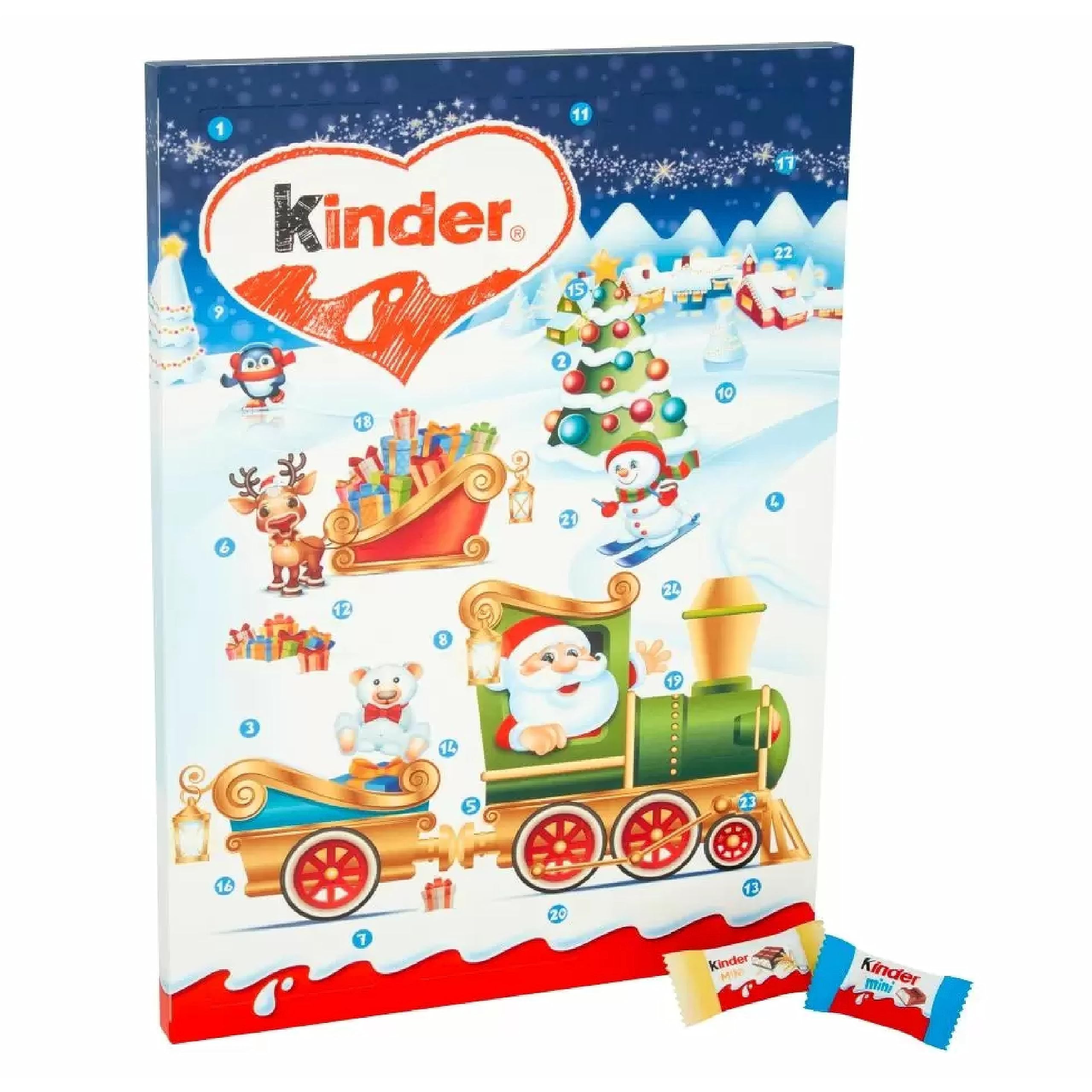 Kinder Mixed Chocolate Advent Calendar 2024 - Milk Chocolate 24 Days of ...