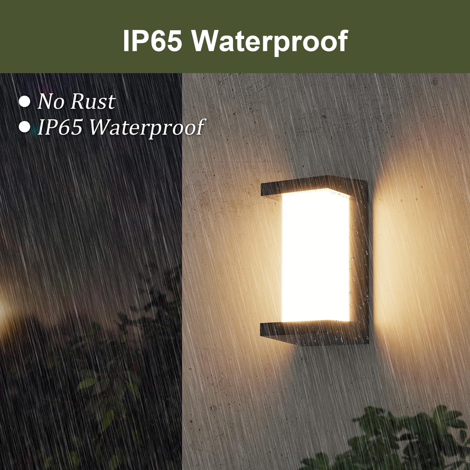 Snapklik.com : 2 Pack Modern Outdoor LED Porch Light Fixture, 20W LED ...