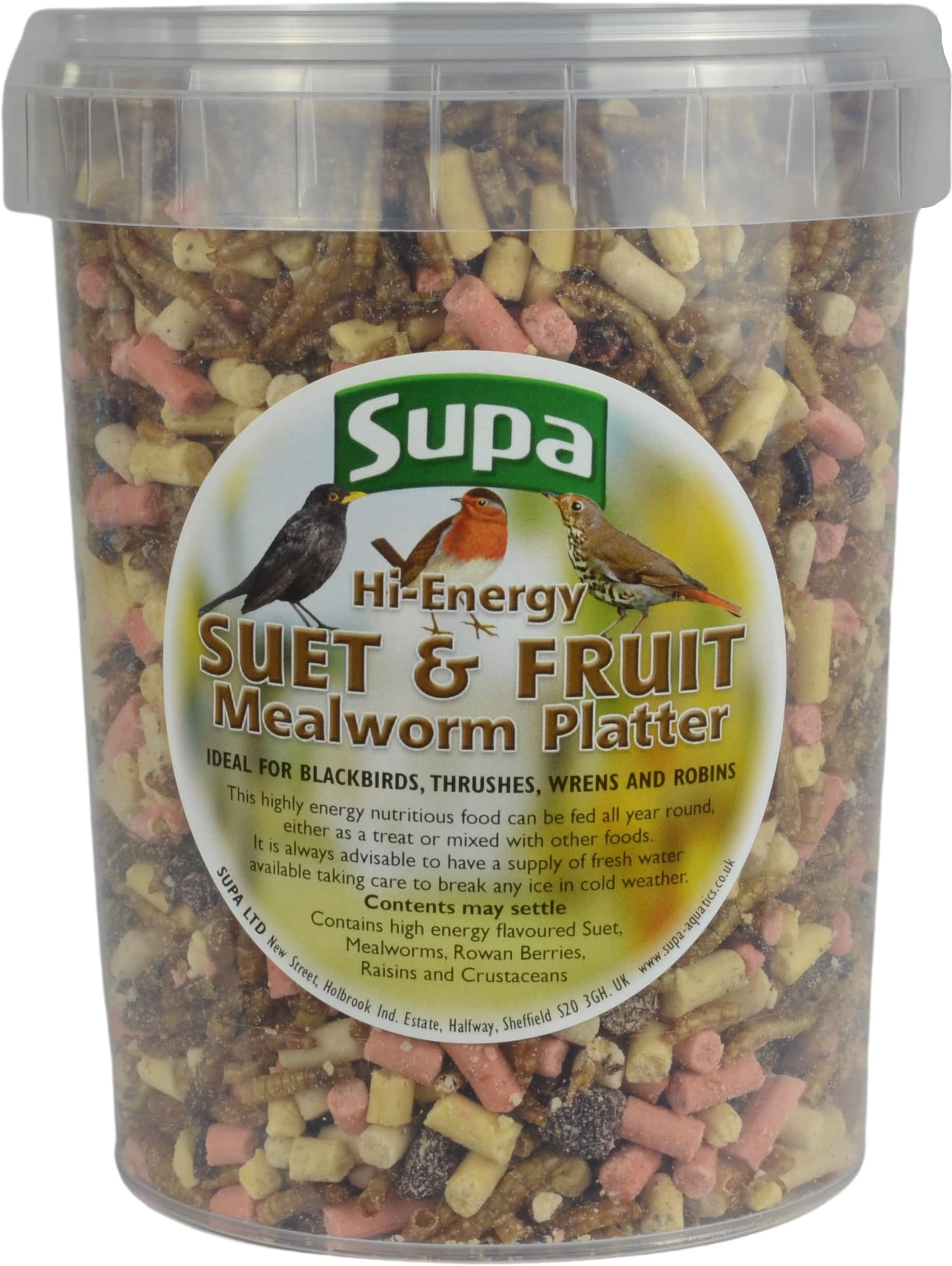 Supa Mixed Suet Pellets for Wild Birds, 3 Litre Bucket , High Energy ...