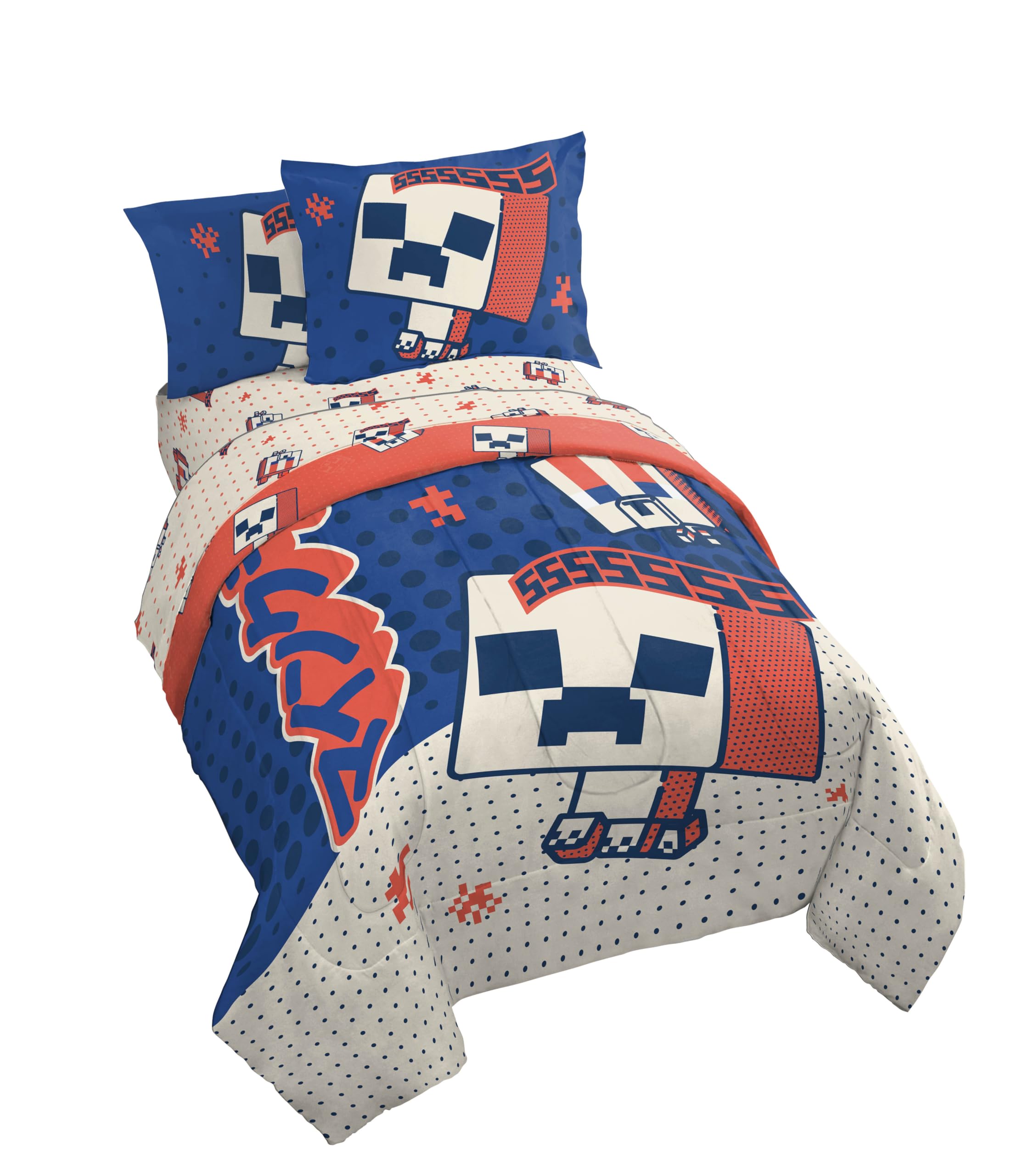 Minecraft Twin Comforter Minecraft Creeper Quilt Cover Set Grey