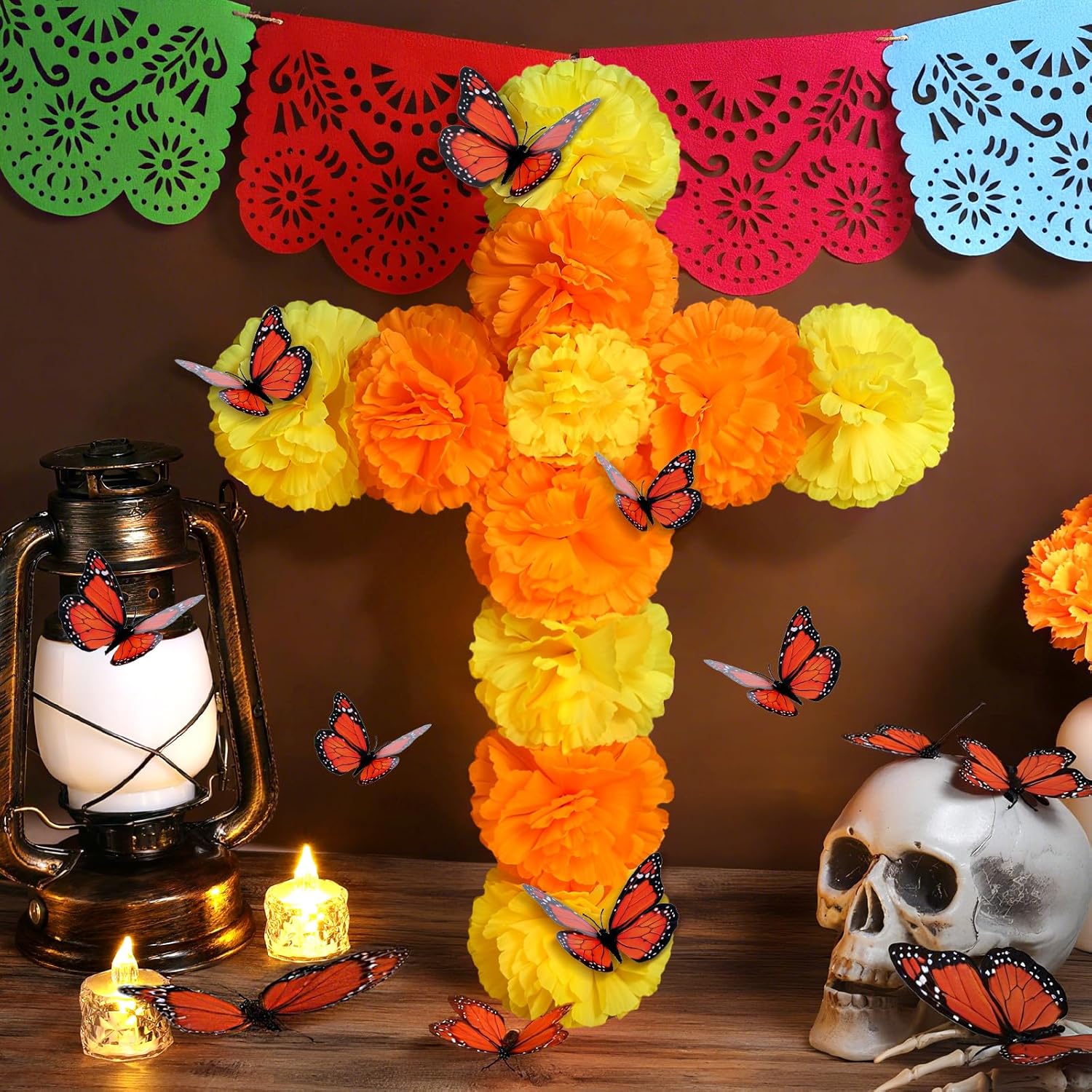 Amazon.com: Ofrenda Decorations for Altar 17 x 13 Dia De Los Muertos ...