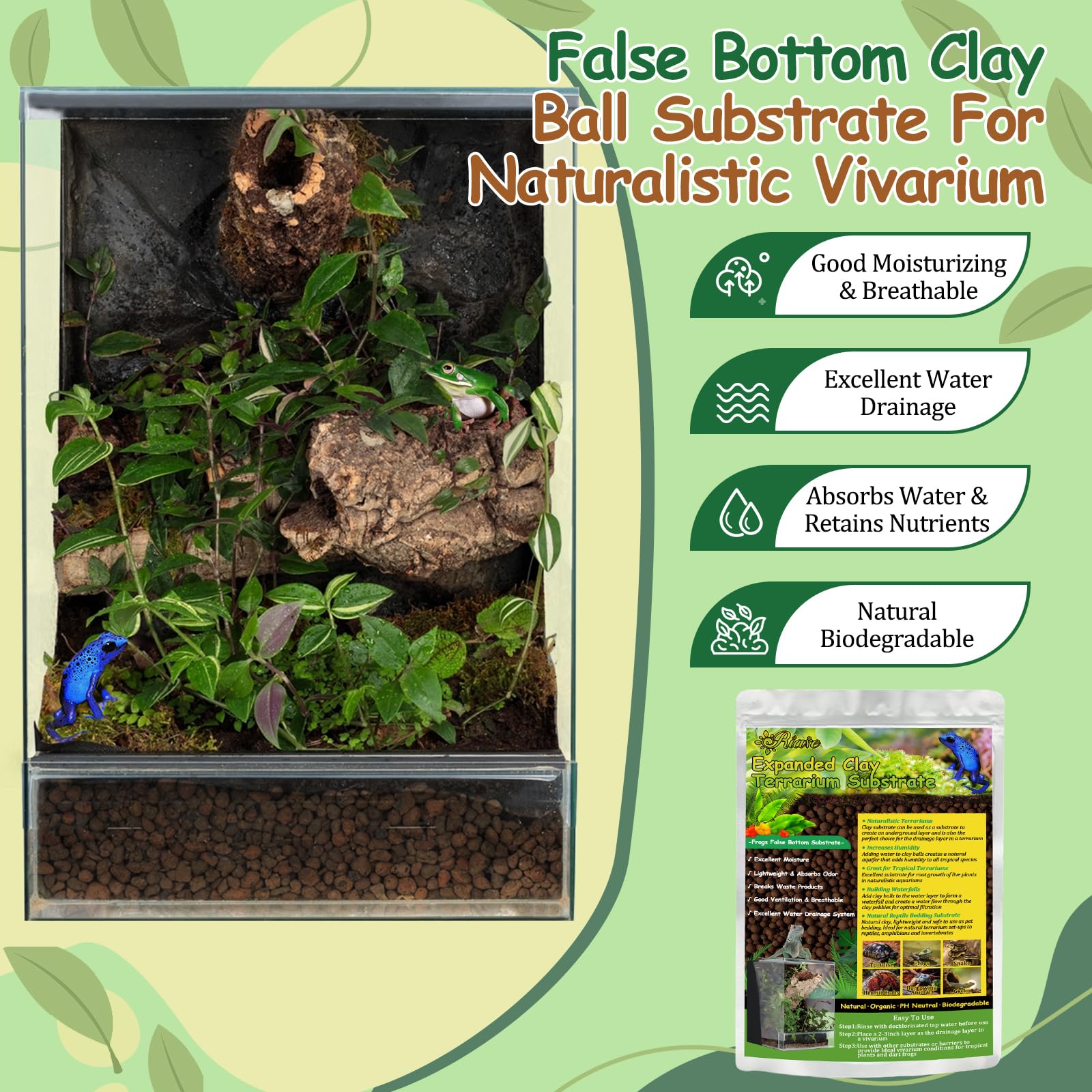 Snapklik.com : Riare 4LBS Expanded Clay Balls Terrarium Substrate For ...