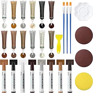 Amazon.com: Wood Furniture Repair Kit: 12-Color Filler and 8-Color ...