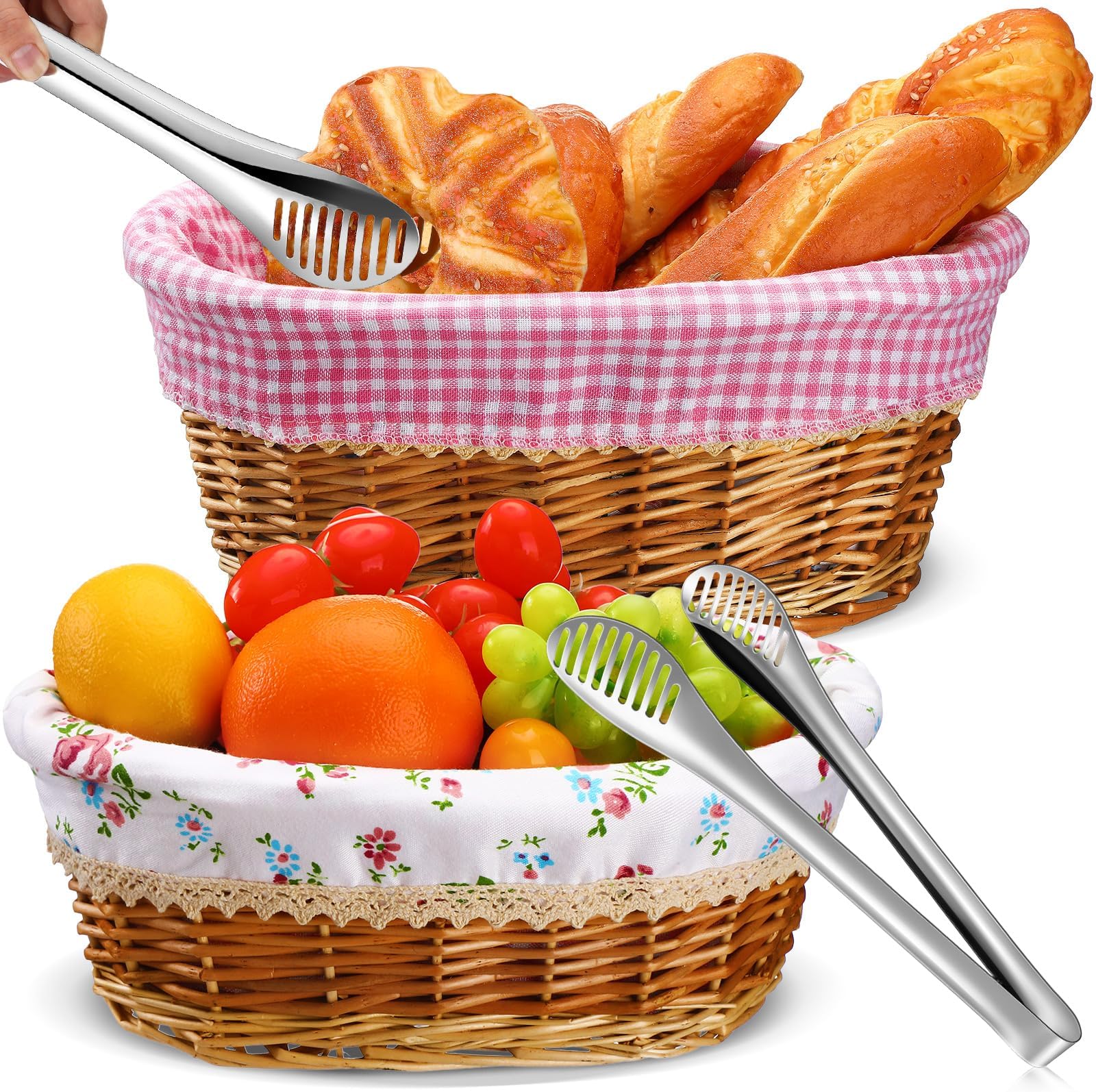 Amazon.com: Nuogo 4 Set Extra Large Bread Basket Serving Set 12 x 9 ...