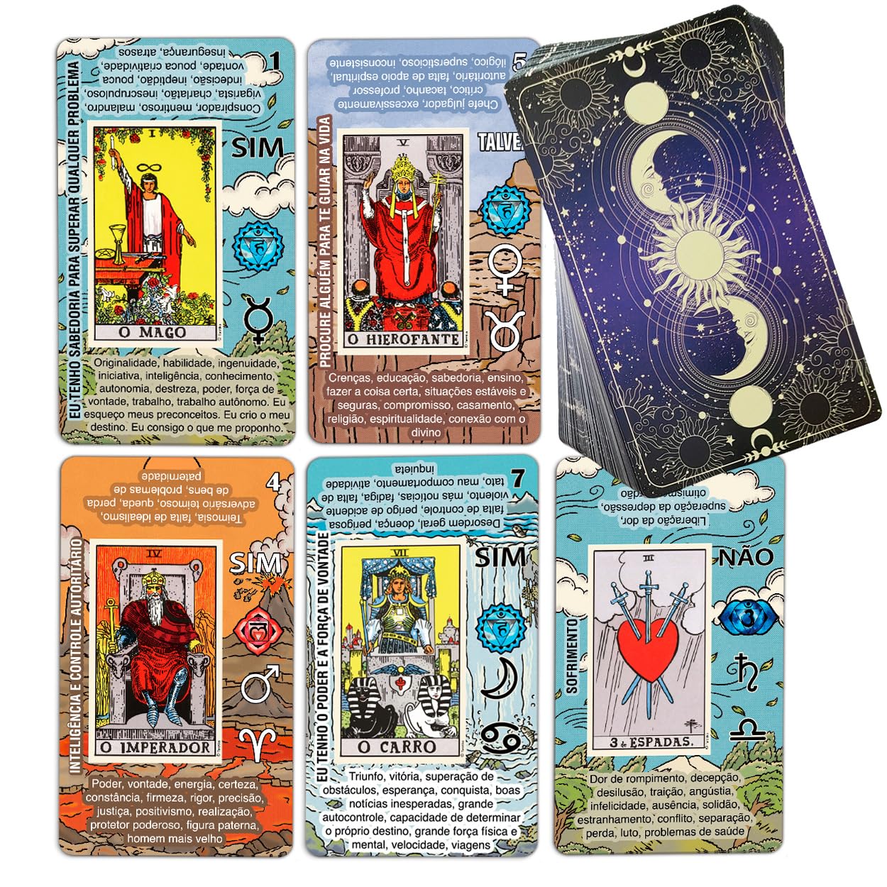 Baralho De Taro Baralho Tarô Rei 36 Cartas Com Manual Explicativo