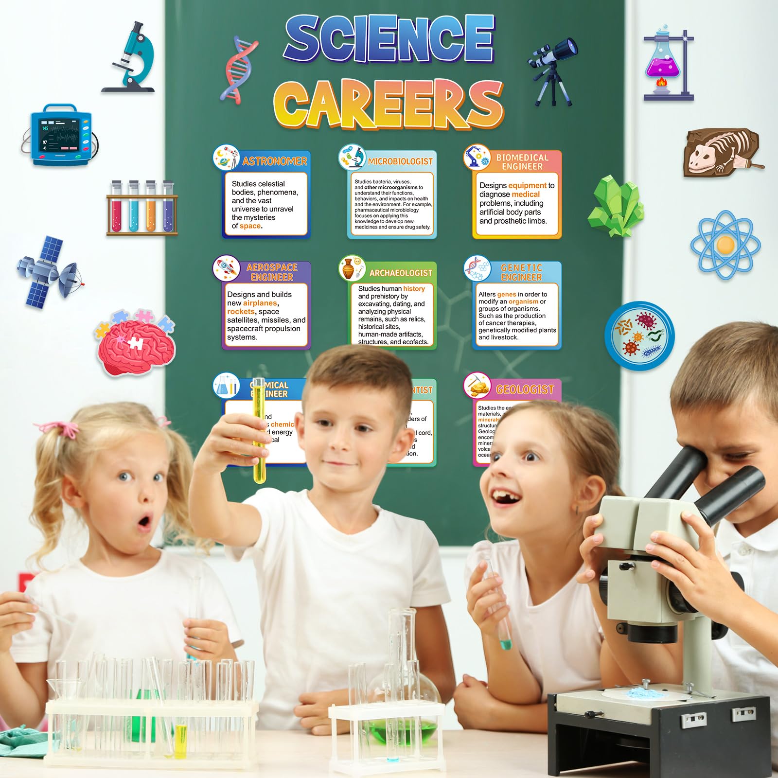 Snapklik.com : 9 Pcs Science Careers Bulletin Board Science Posters ...