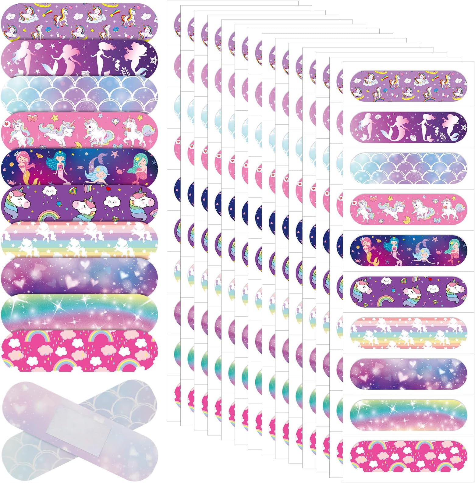 Amazon.com: 300 Pcs 10 Styles Kids Cartoon Bandages Adhesive Flexible ...