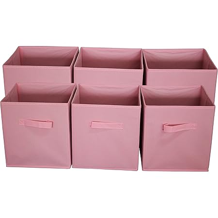 Amazon.com: 6 Pack - SimpleHouseware Foldable Cloth Storage Cube Basket ...