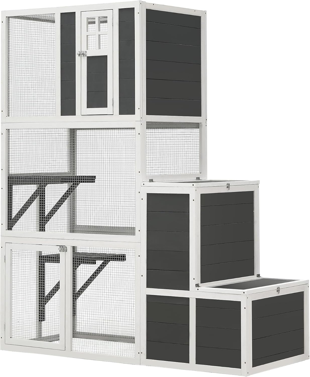 Amazon.com : DEENKK Catio Cat House Outdoor Cat Enclosures,3-Tier ...