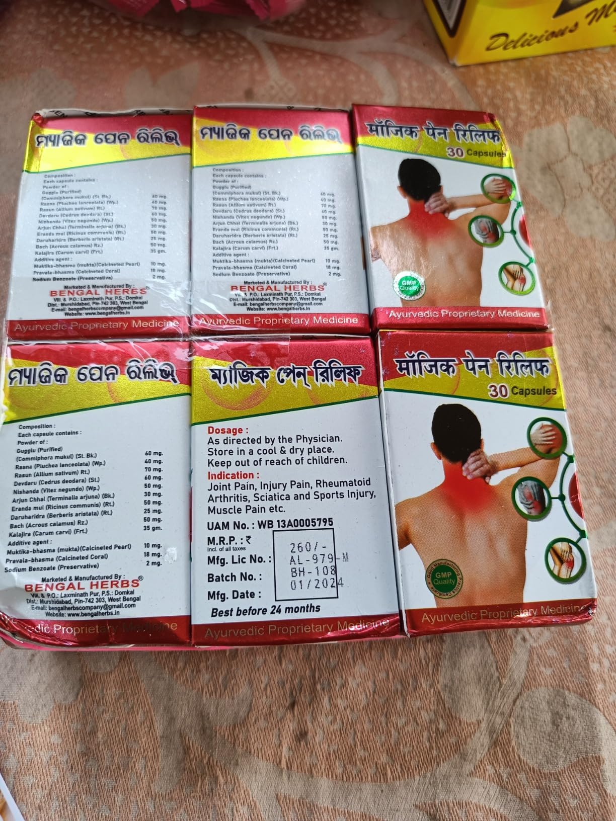 Magic Pain Relief 30 Capsules - (Pack of 6) For Joint pain : Amazon.in ...