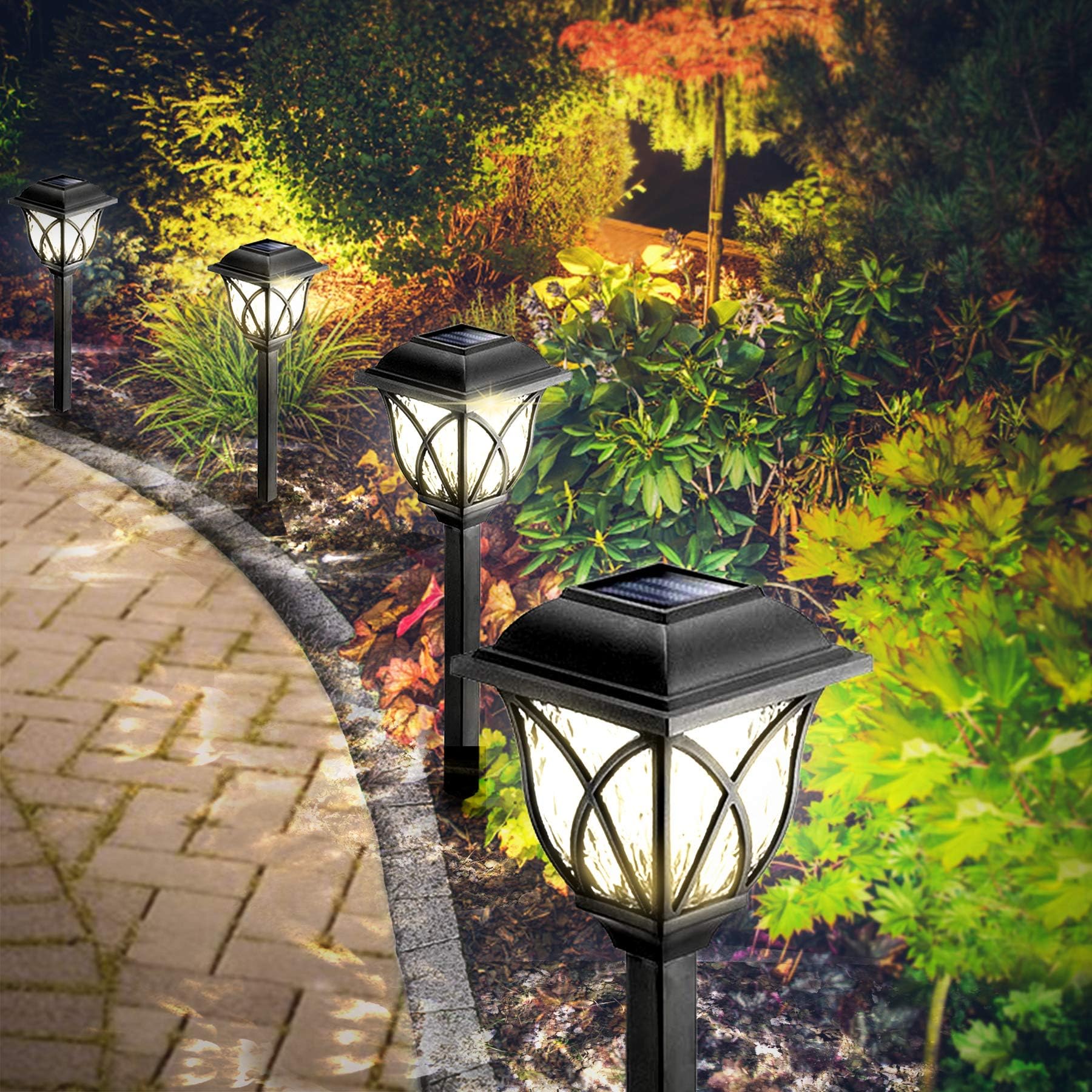 Solar Gartenleuchte,6 Stück Wasserdichte Solarlampen für Garten ...