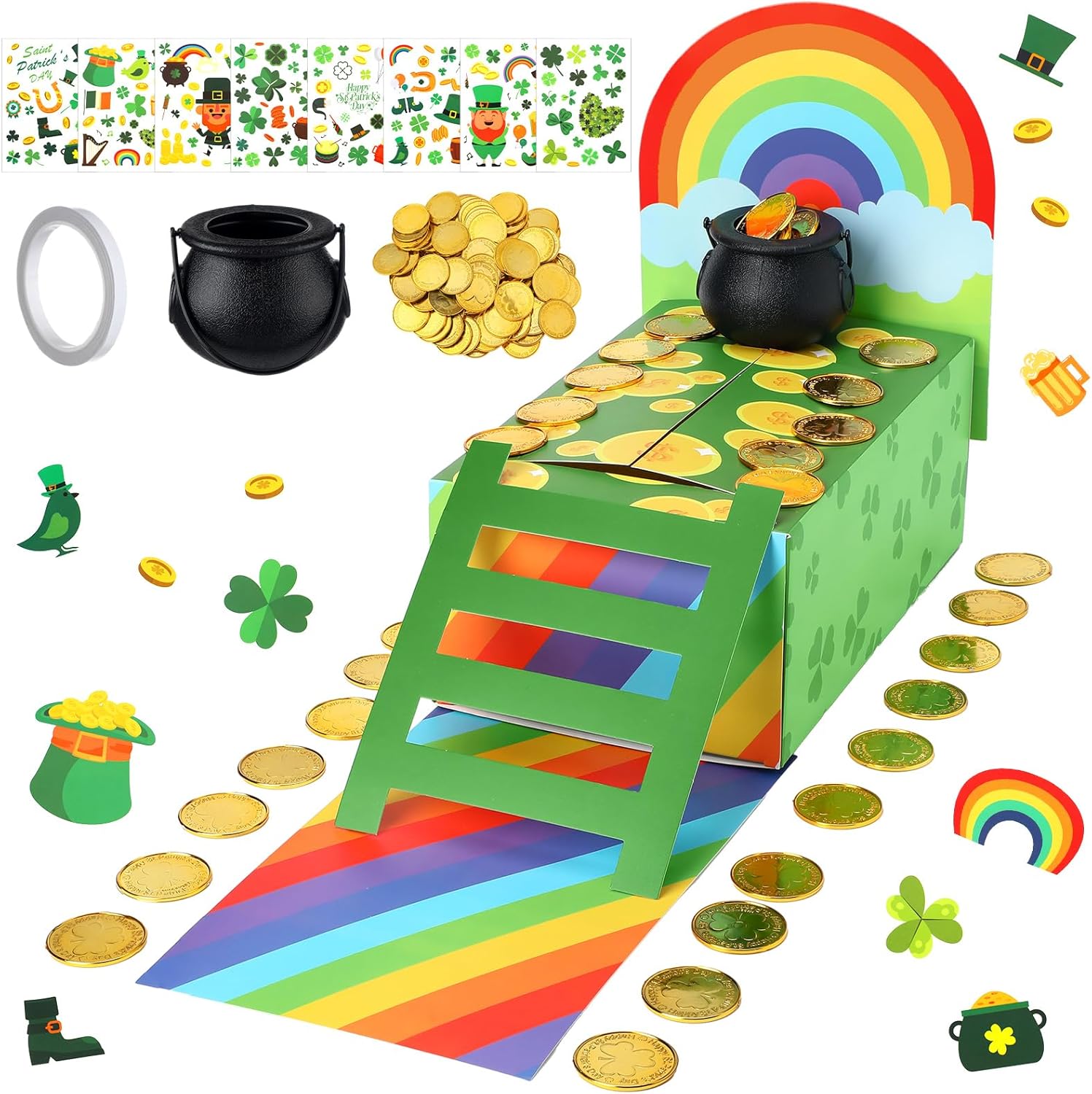 Amazon.com: Halloscume 116pcs DIY Leprechaun Trap Kit St Patrick's Day ...