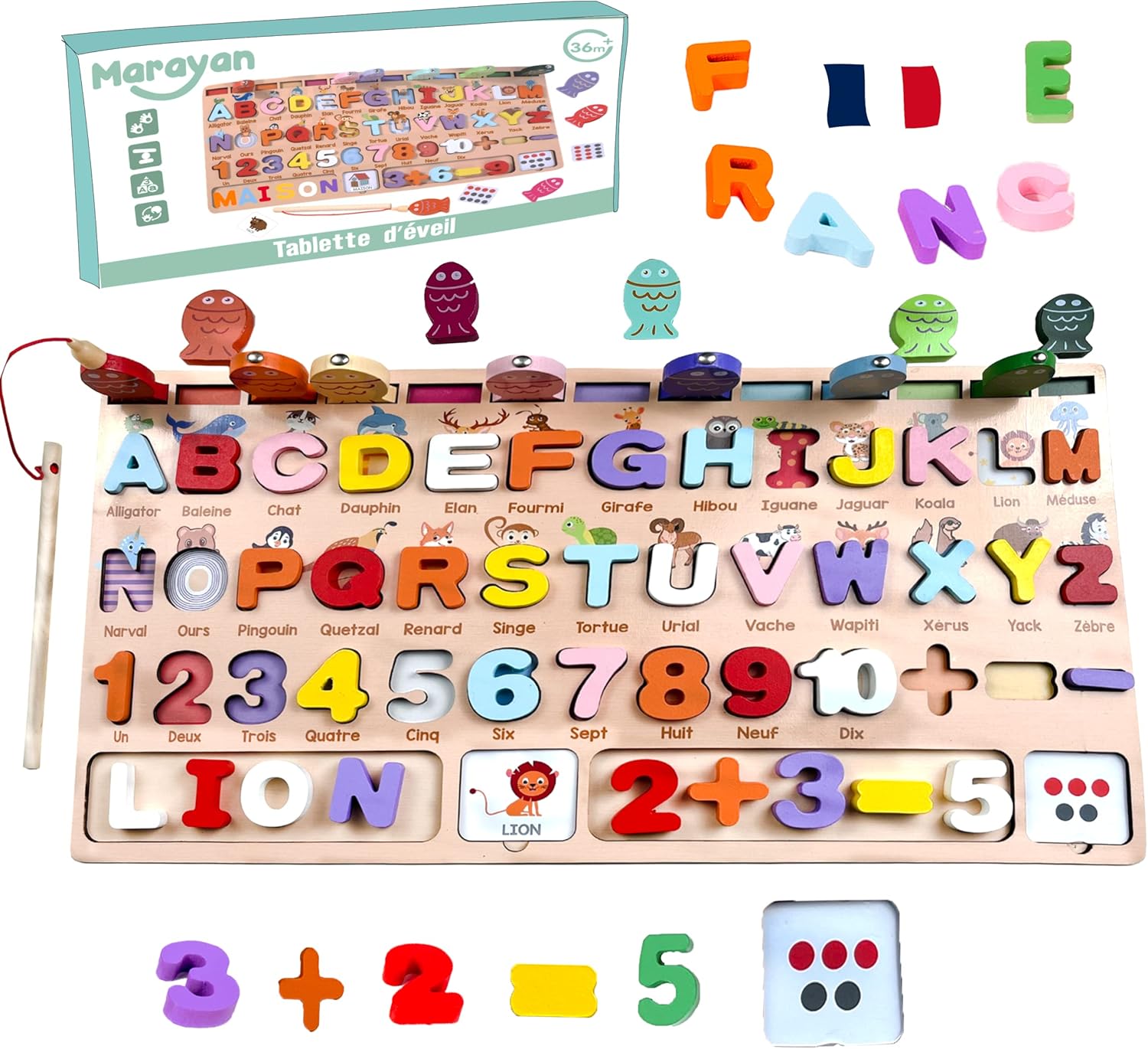 MARAYAN Jeux Montessori Enfant 2 3 4 5 Ans,Puzzle Alphabet,Apprendre à ...