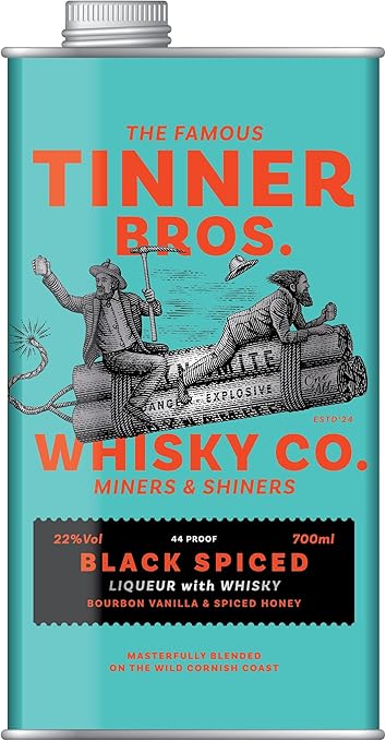Tinner Bros Black Spiced | Whisky Liqueur | Smooth Vanilla & Spiced ...